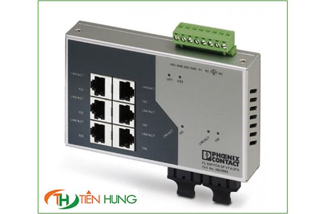 HUB MẠNG CÔNG NGHIỆP 6 CỔNG TP RJ45, 2 CỔNG QUANG FO (FIBER OPTIC ...